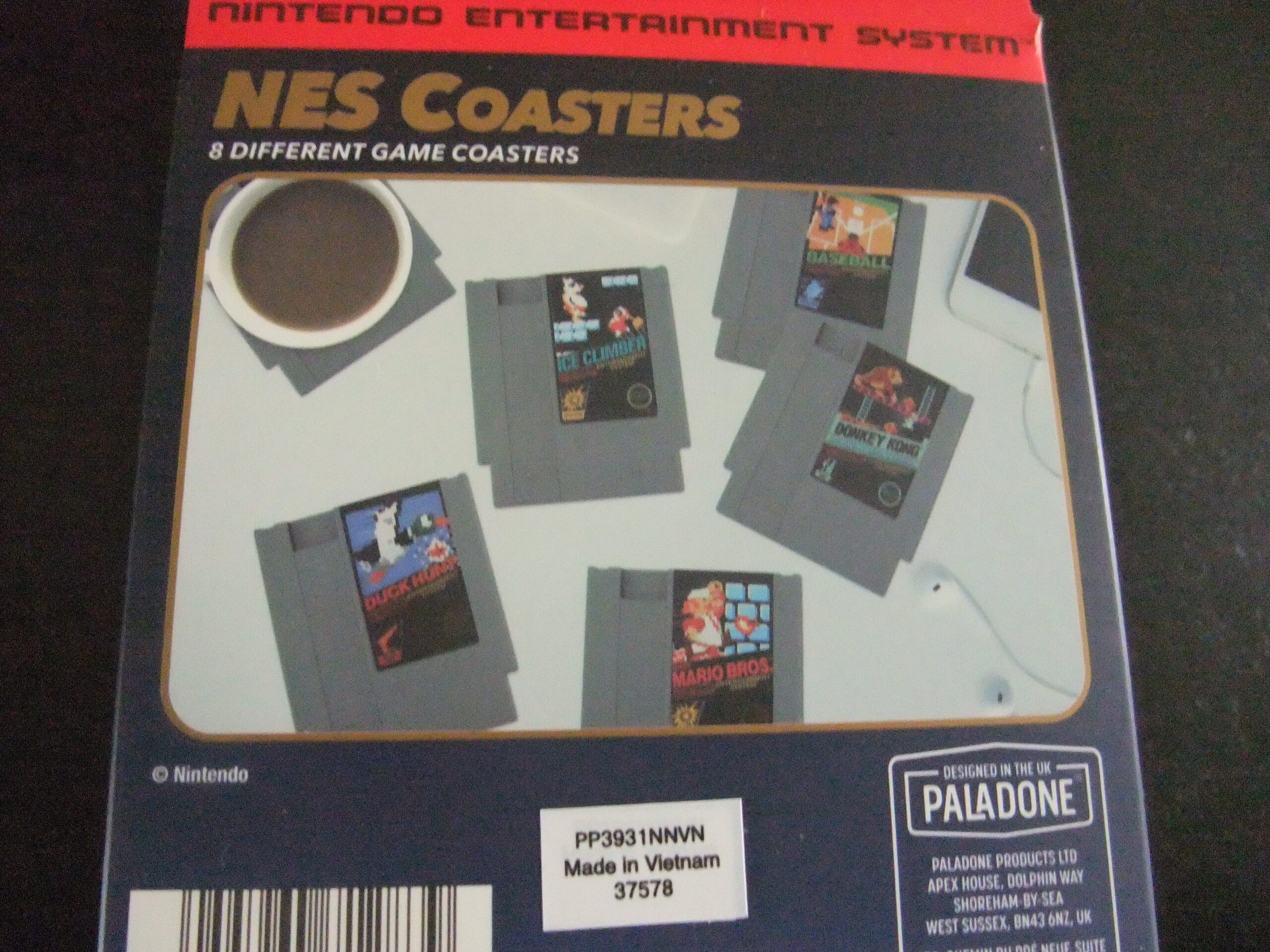Nintendo NES Coasters / 8 Verschillende game onderzetters - U Zoekt Ik Vind
